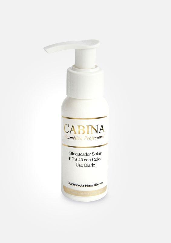 Bloqueador solar FPS 40 con color, uso diario 052 ml – Cabina